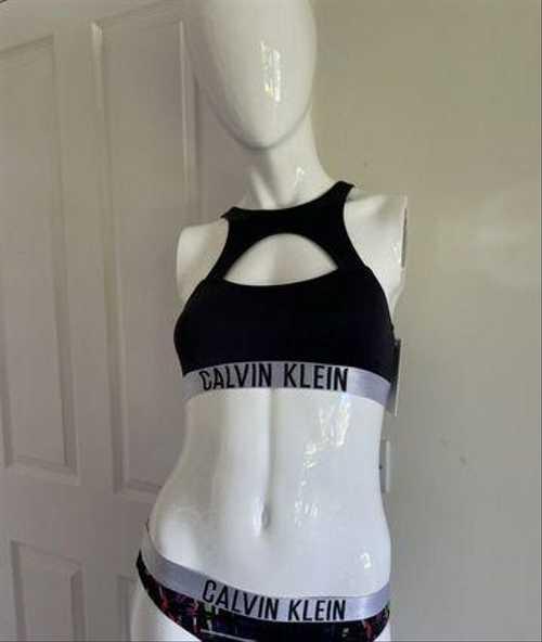 Calvin Klein спортивный купальник новый черный XS