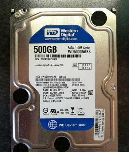 Western Digital wd5000aaks сколько разъемов.