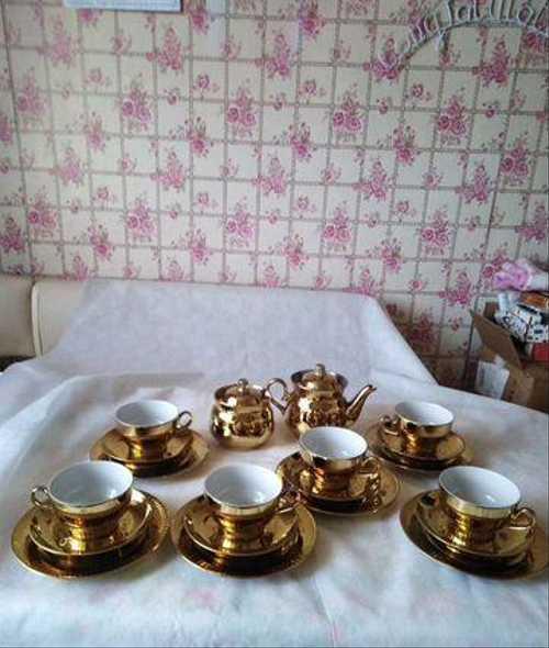 Чайный сервиз Чудово Красный фарфорист СССР