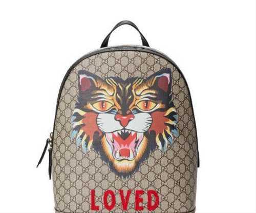 Gucci GG Supreme Angry Cat Backpack Monogram GG
