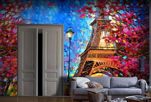 Картина на стену "Париж" городской пейзаж роспись