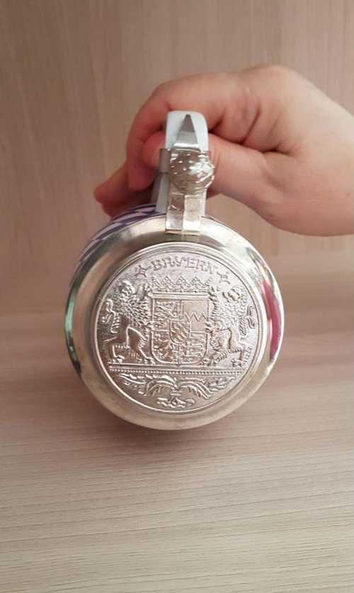 Кружка пивная, фарфор, антиквариат,гдр