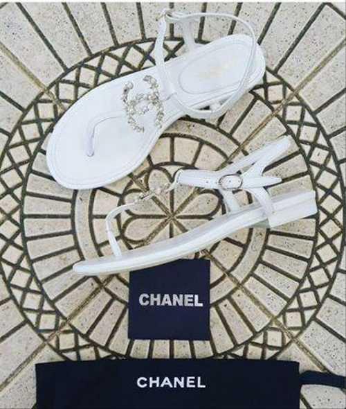 Босоножки chanel из натуральной кожи