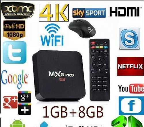 TV-Box Android-тв-Приставка MXQ-PRO 1Gb/8Gb