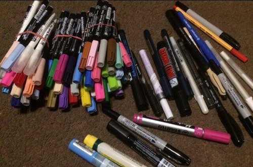 Маркеры,карандаши,кисти,ручки