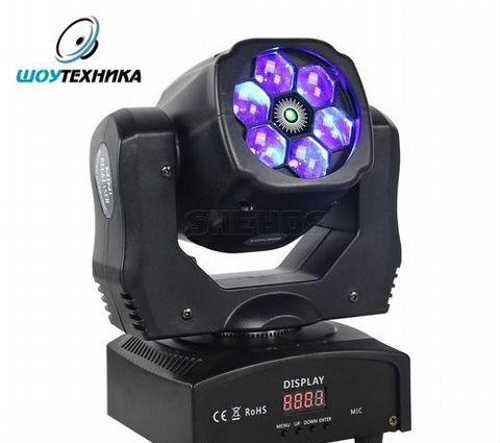 Moving Head 6X15W Laser+Beam rgbw Световой прибор