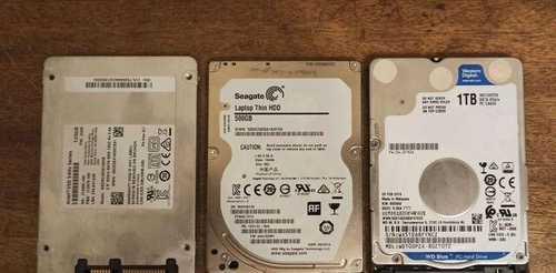3 жд на ремонт SSD 540 - 120, Seagate 500, WD 1tb