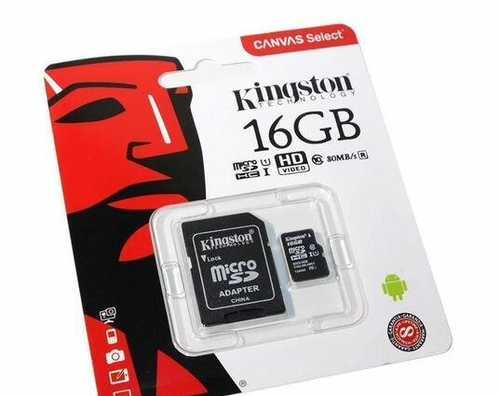 Карта памяти MicroSD 16 gb