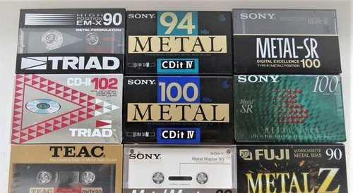 Аудио кассеты sony, teac,fuji,triad metal