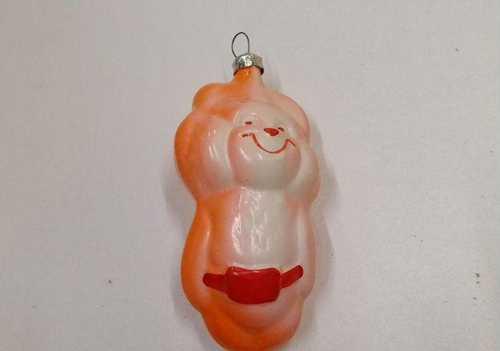 Елочная игрушка СССР / Олимпийский мишка медведь