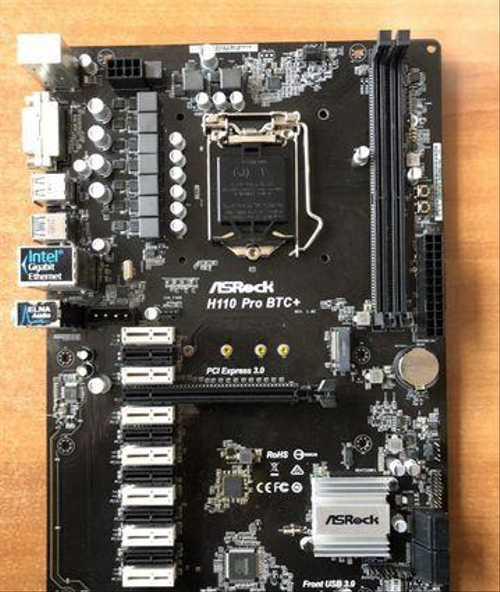 Материнская плата ASRock H110 Pro BTC+