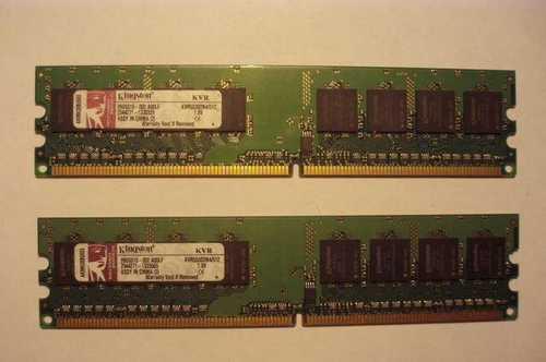 DDR2 512 mb Kingston KVR533D2N4/512 2 штуки