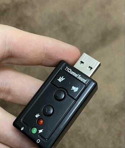 Переходник USB на jack (микро/наушник)