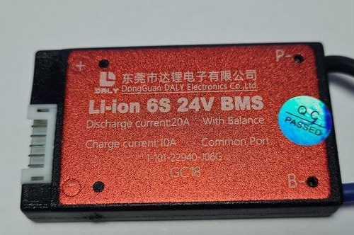 Плата контроля BMS Li-ion 6S 24V 20A