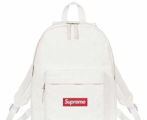 Supreme canvas backpack white
