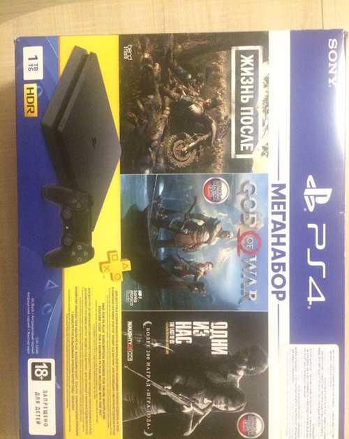 PlayStation 4 slim 1tb +подписка и 2 игры