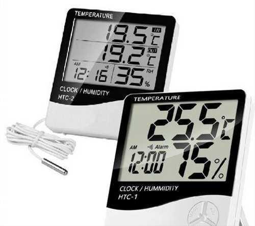 Цифровой Термометр-гигрометр HTC-1 (часы)