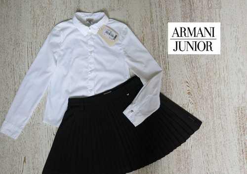 Armani Junior новая рубашка белая 9 лет