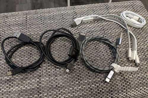 Разный кабель micro, mini usb, type-c