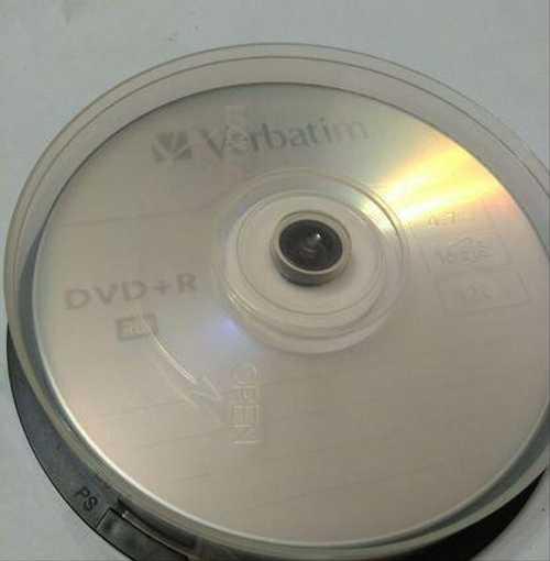 Оптический диск DVD+R verbatim 4.7гб 16x 10шт