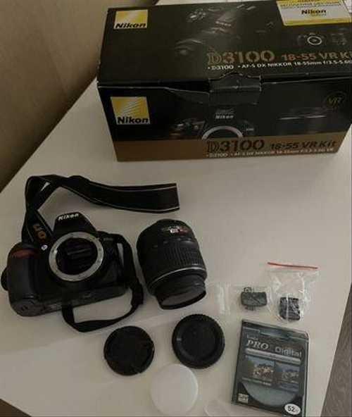 Nikon d3100 kit + обьектив зенит + сумка