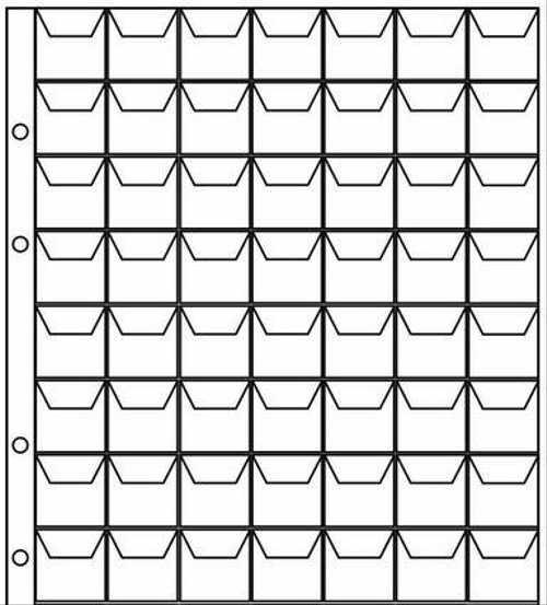 Лист Оптима 200x250 мм, на 63 ячейки