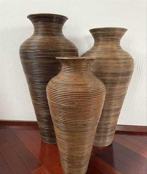 Плетенные декоративные вазы