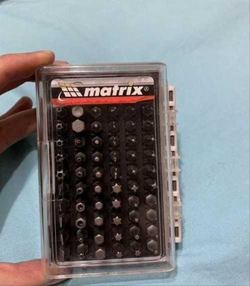 Набор бит Matrix, с магнитным держателем, 61 шт