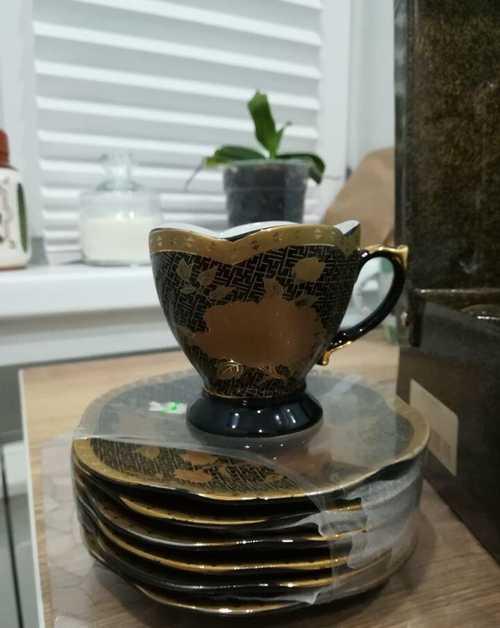Набор кофейных\чайных чашек с блюдцами