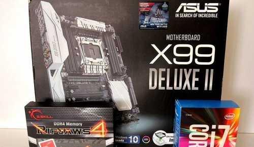 Asus X99-Deluxe II + Intel i7-6850K + G.Skill 32Gb
