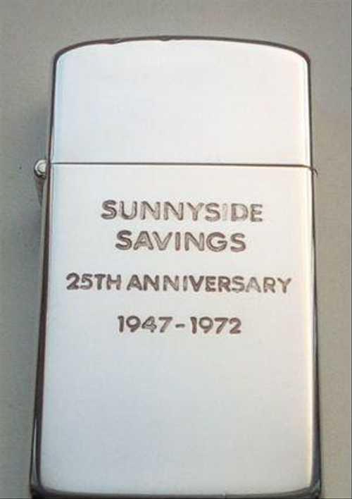 Zippo Slim 1965 года,Silver made in USA