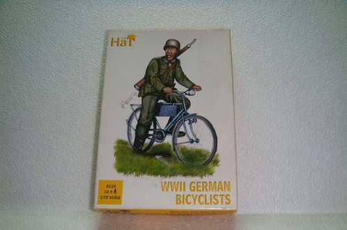 Солдатики wwii German Bicyclists, 1/72, HaT