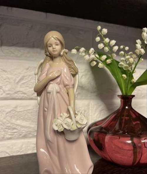 Статуэтка Ангел с корзиной цветов, 19 см
