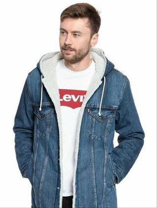 Куртка джинсовая, утепленная, с капюшоном Levi's