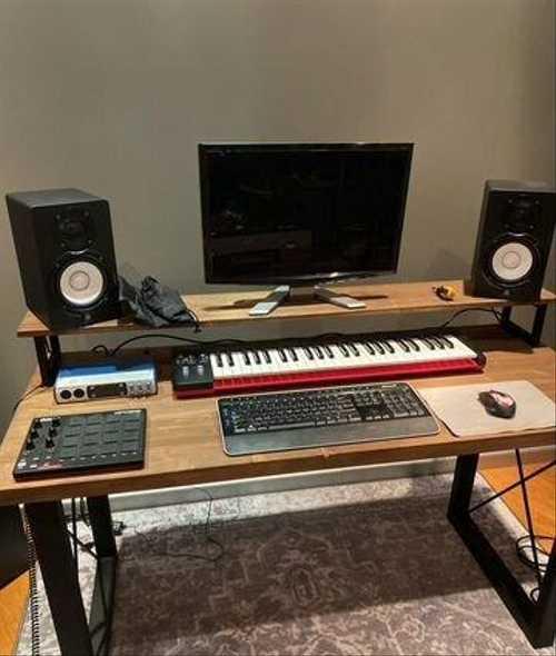 Компьютер для студии звукозаписи + монитор, клавиа