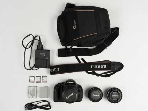 Фотоаппарат Canon EOS 600D + 3 объектива