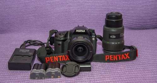 Pentax K-20 Body + 2 объектива + 3 аккумулятора
