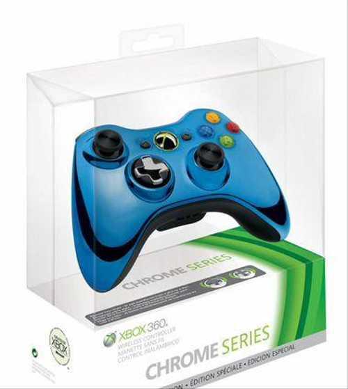 Новые геймпады Xbox 360/PC chrome провод Голубой