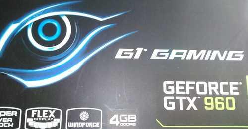 Видеокарта gigabite G1 gaming geforce 960 4gb