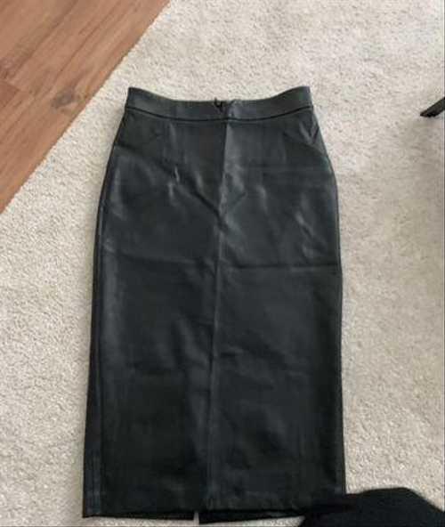 Кожаная юбка zara