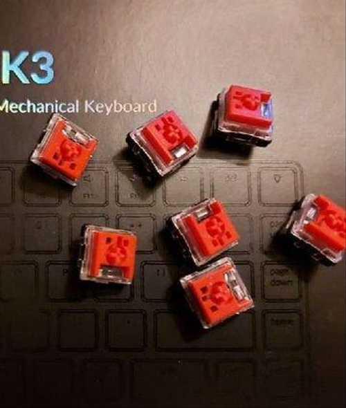 Красные низкопрофильные свичи для Keychron k3