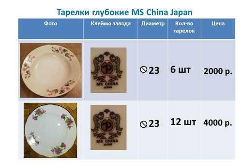 Тарелки глубокие MS China Japan (6 шт/12 шт)