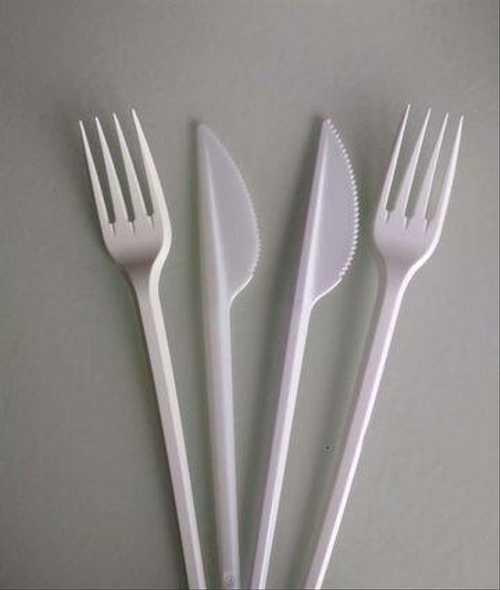 Набор одноразовой посуды 30 единиц (вилки + ножи)