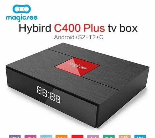 Magicsee C400 plus TV Box Android + тв антенна DVB