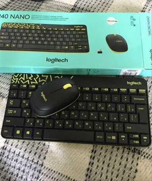 Комплект (клавиатура+мышь) logitech MK240, USB