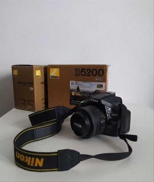 Фотоаппарат Nikon d5200 + объектив AF-S DX nikkor