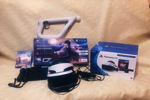 Sony playstation vr + aim controller + ps move + p | Festima.Ru – частные объявления