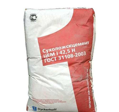 Цемент Сухоложский цем I 42,5Н пц500-Д0 50 кг