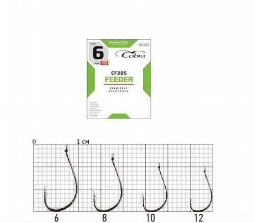 Крючки CF205 разм.6 10шт. feeder "Cobra"