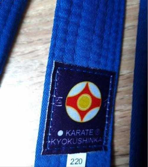 Новый синий пояс карате kyokushinkai